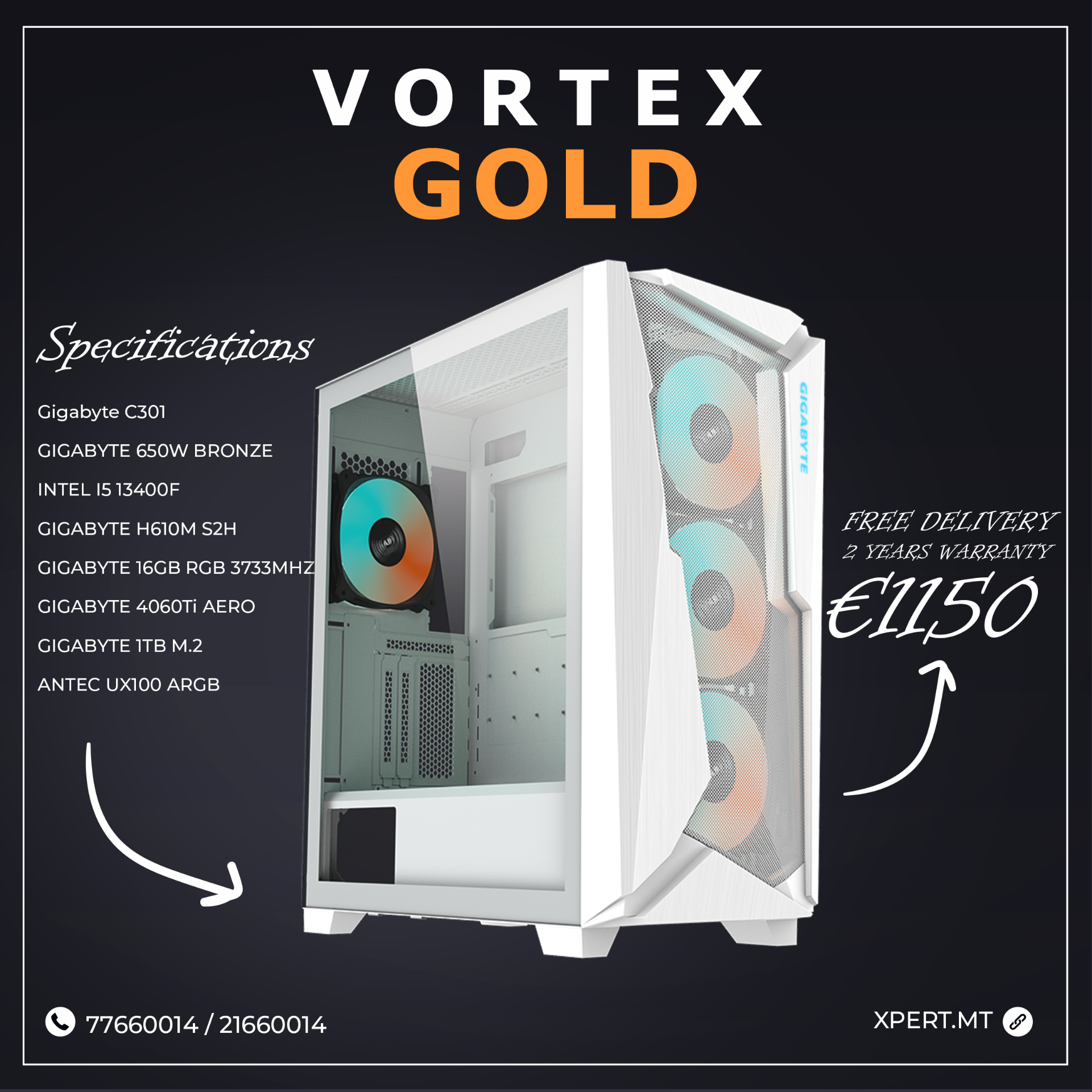 XPert-VORTEX Gold - Gaming PC System